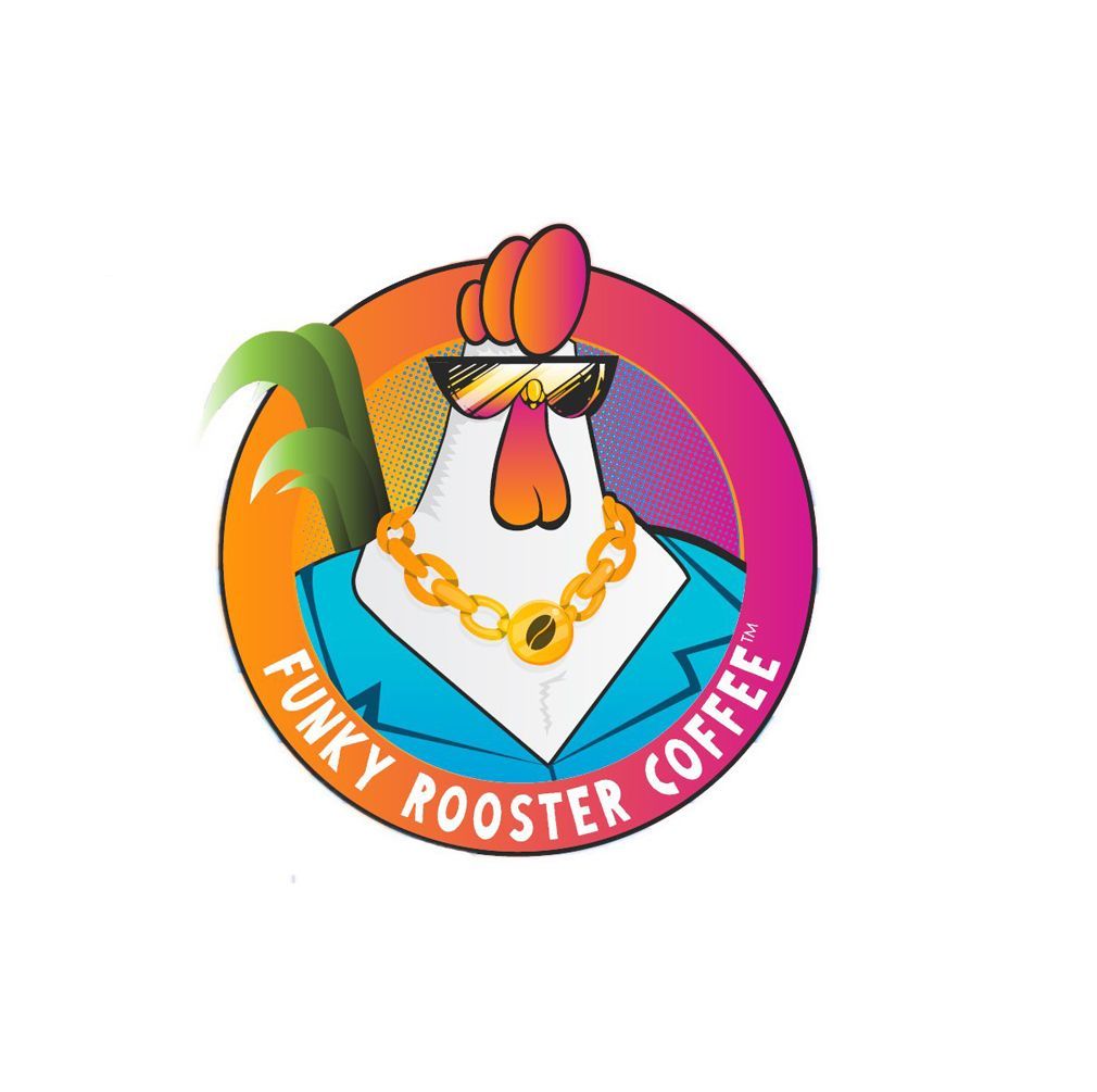 Funky Circle Sticker - Funky Rooster Coffee